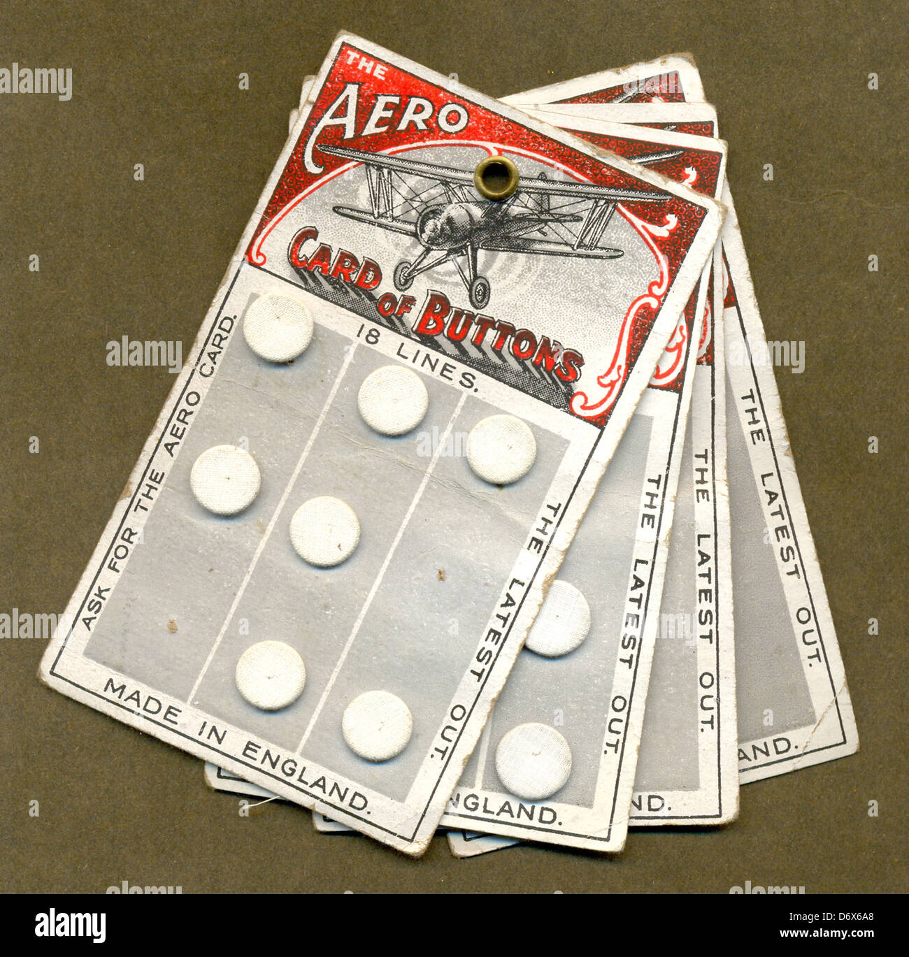 The Aero card of Buttons Stock Photo - Alamy