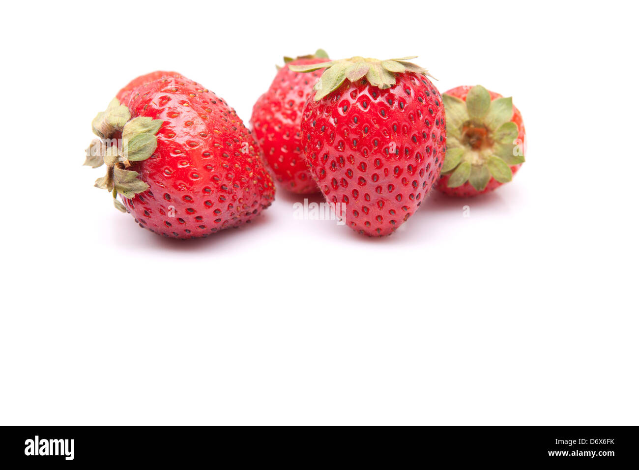 Strawberries, isolated over white background Stock Photo - Alamy