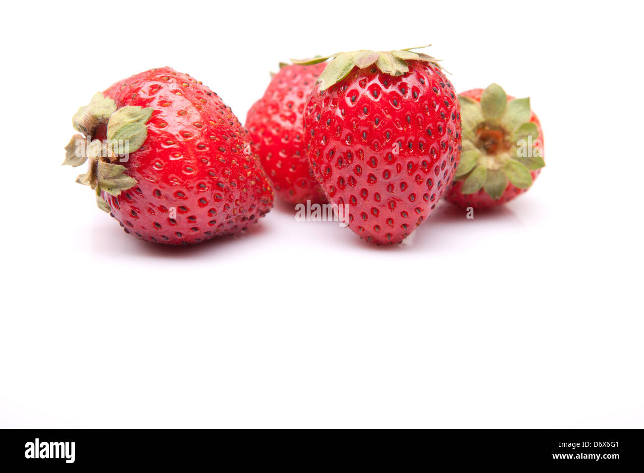 Strawberries, isolated over white background Stock Photo - Alamy