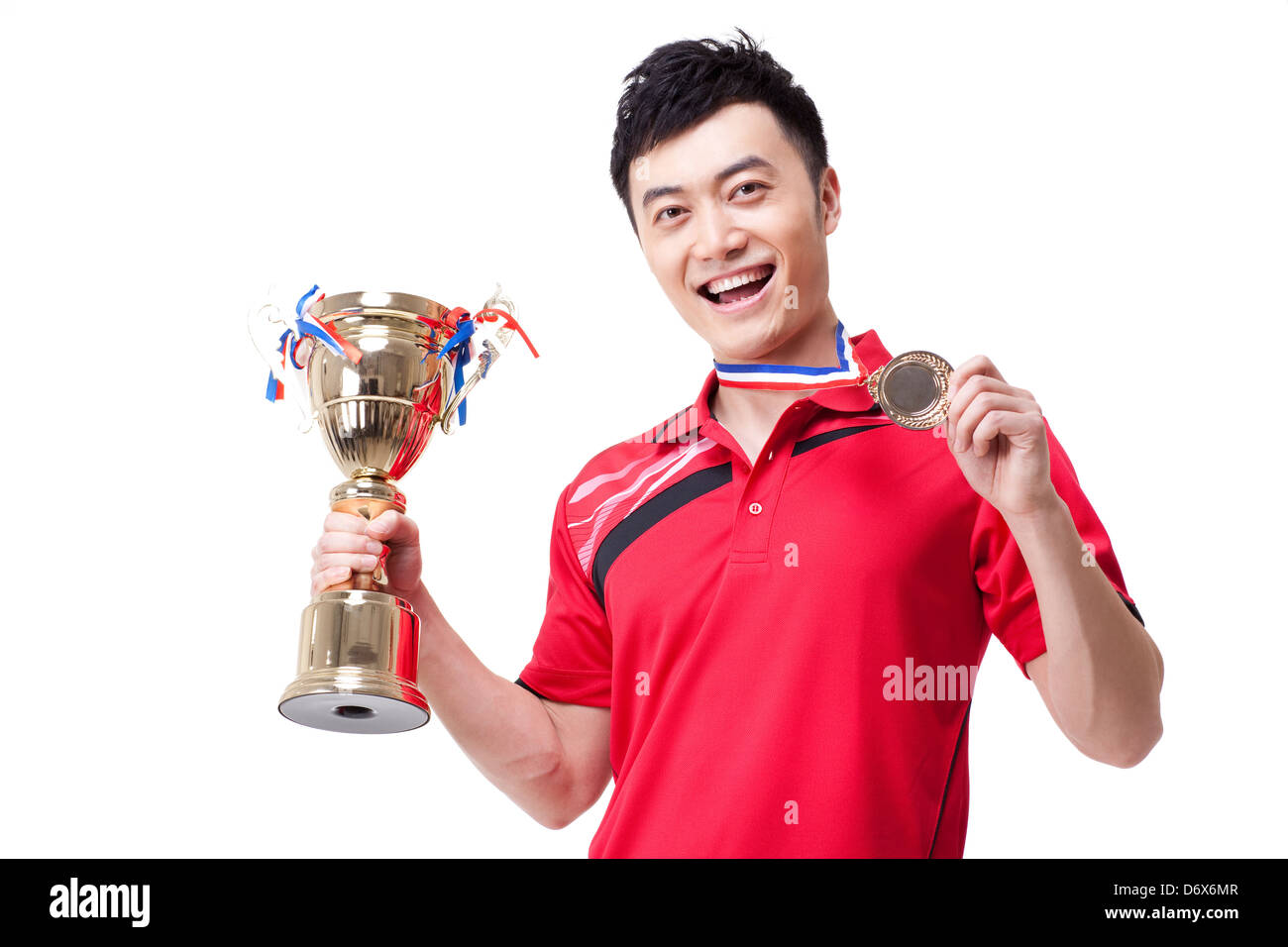 Man celebrating olympic trophy hi-res stock photography and images - Alamy