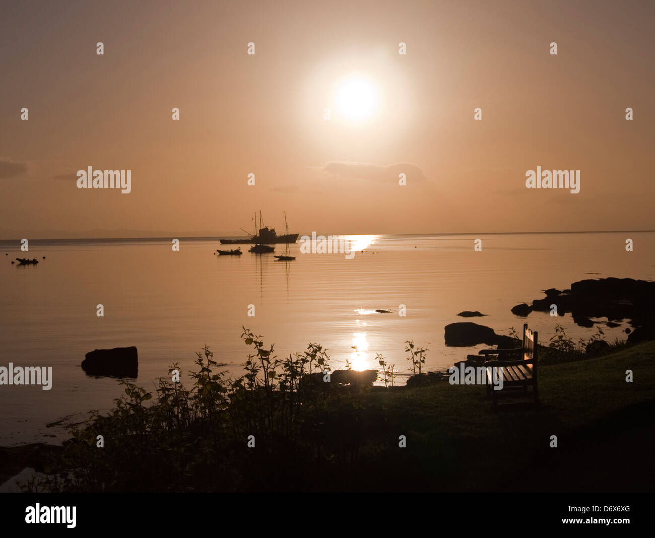 Sunrise Brodick Bay Isle of Arran Stock Photo - Alamy