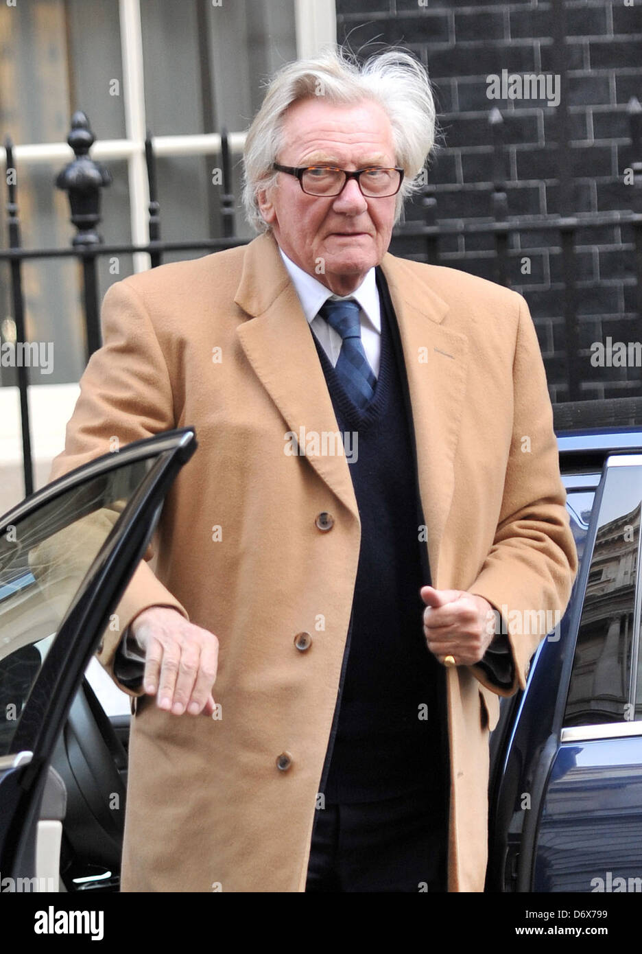 Michael Heseltine arrives at 10 Downing Street. London, England - 08.03 ...