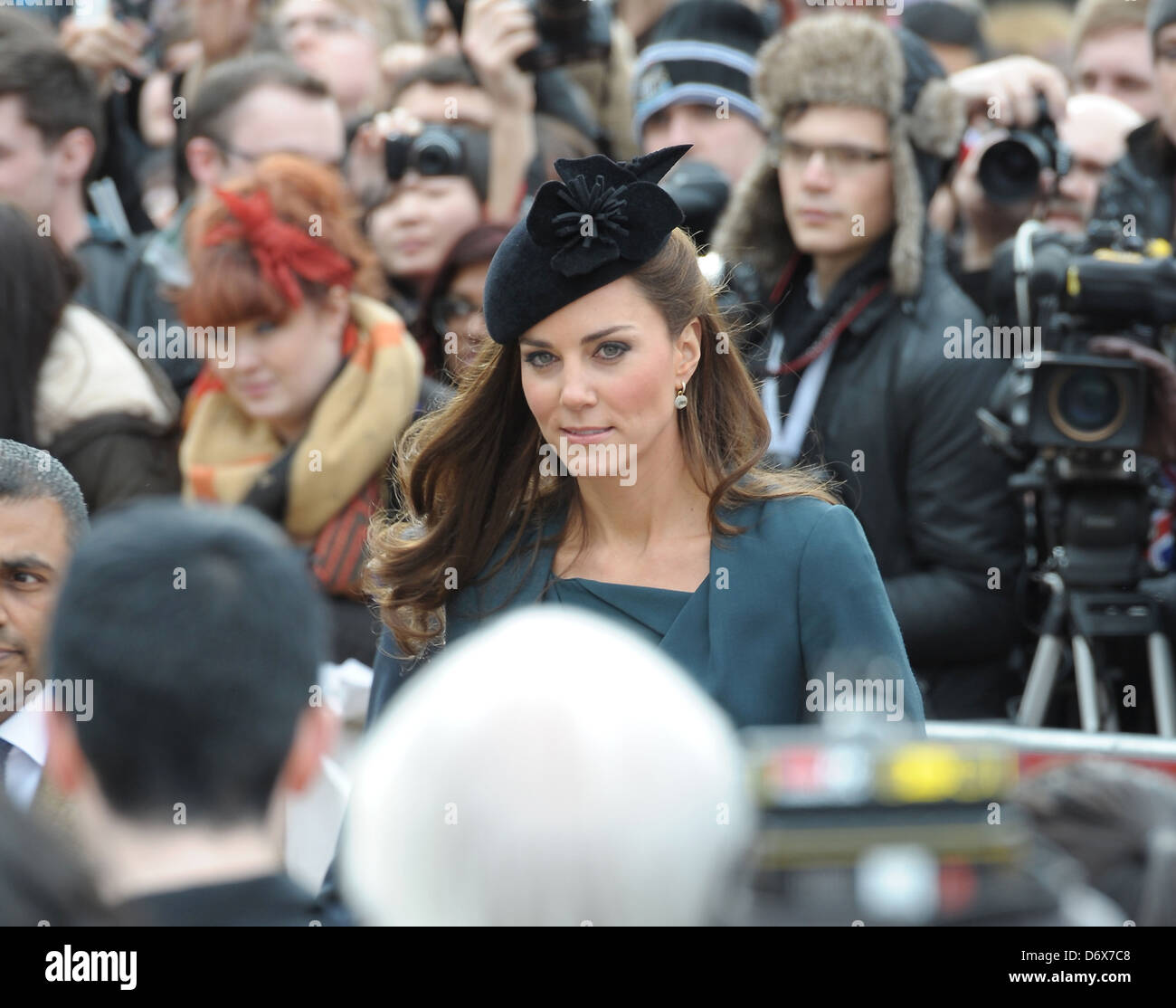 Catherine, Duchess of Cambridge, aka Kate Middleton greets members of ...