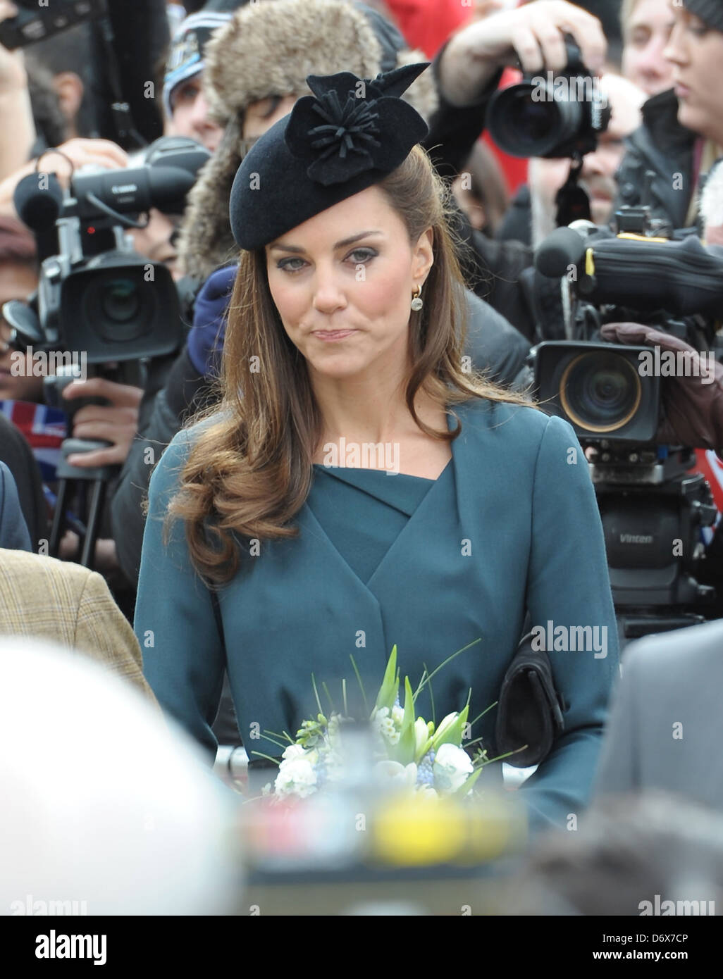 Catherine, Duchess of Cambridge, aka Kate Middleton greets members of ...
