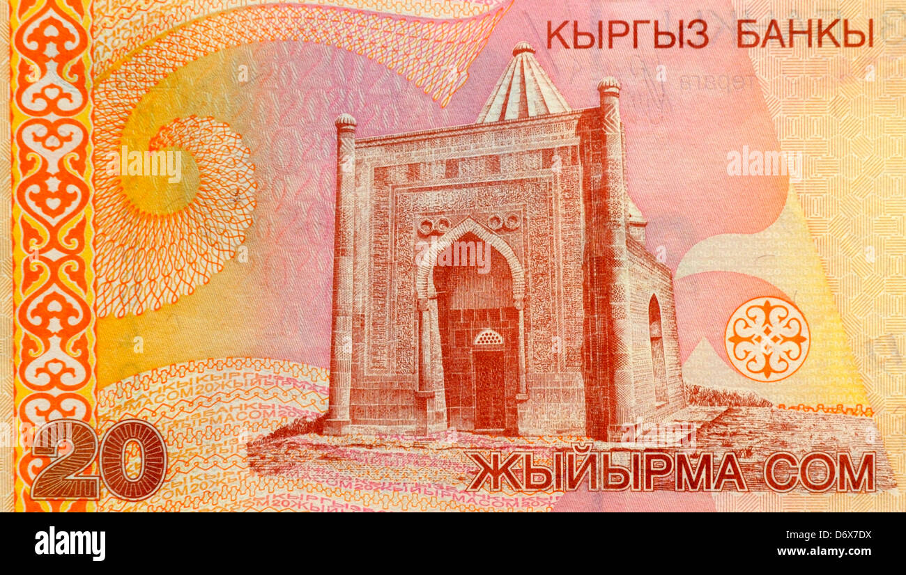 Kyrgyzstan Twenty 20 Som Bank Note Stock Photo - Alamy