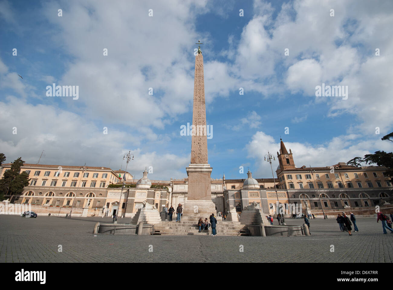 ROME, ITALY. Piazza del Popolo in the Tridente district of the city ...