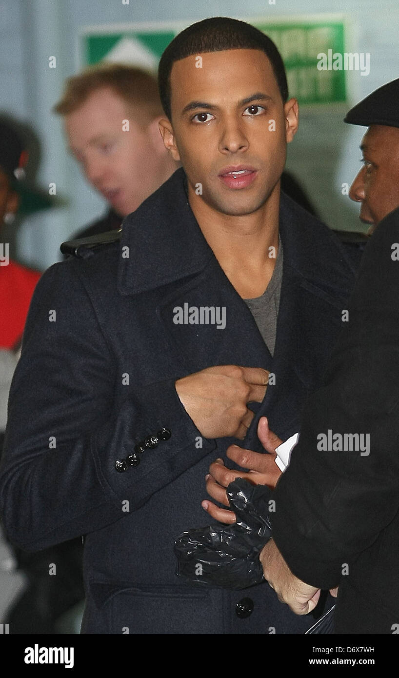 Marvin Humes of JLS at the ITV studios London, England - 08.03.12 Stock ...