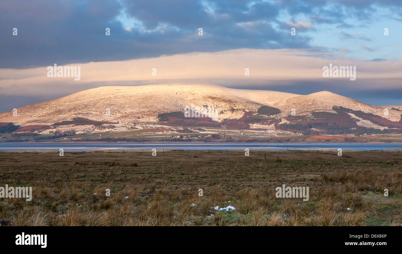A view towards Criffel hill over River Nith, Dumfries and Galloway ...