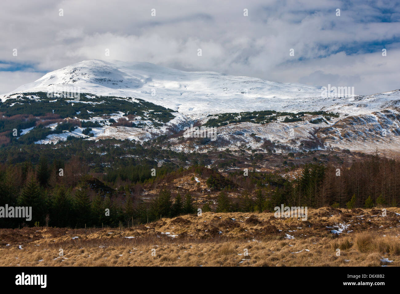 A view towards Beinn Chùirn, Tyndrum, Stirling, Scotland, UK, Europe ...
