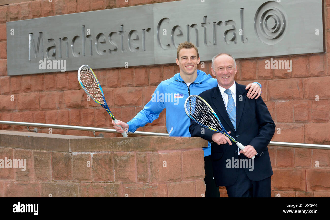 Manchester, UK. 24th April 2013. Nick Matthew, twice World Champion ...