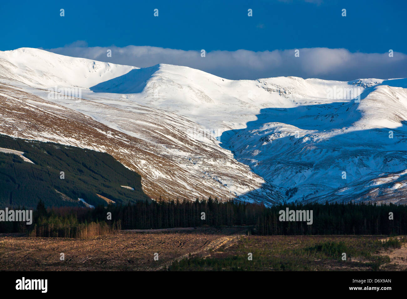 Ben Nevis range, seen from Caol and Mallaig Ward, Highland, Scotland ...