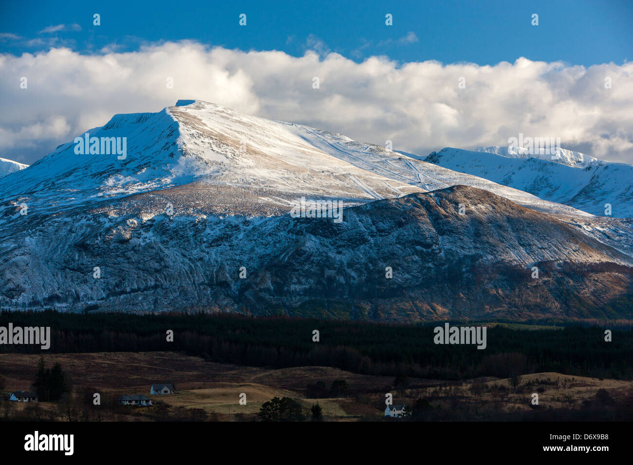Ben Nevis range, seen from Caol and Mallaig Ward, Highland, Scotland ...