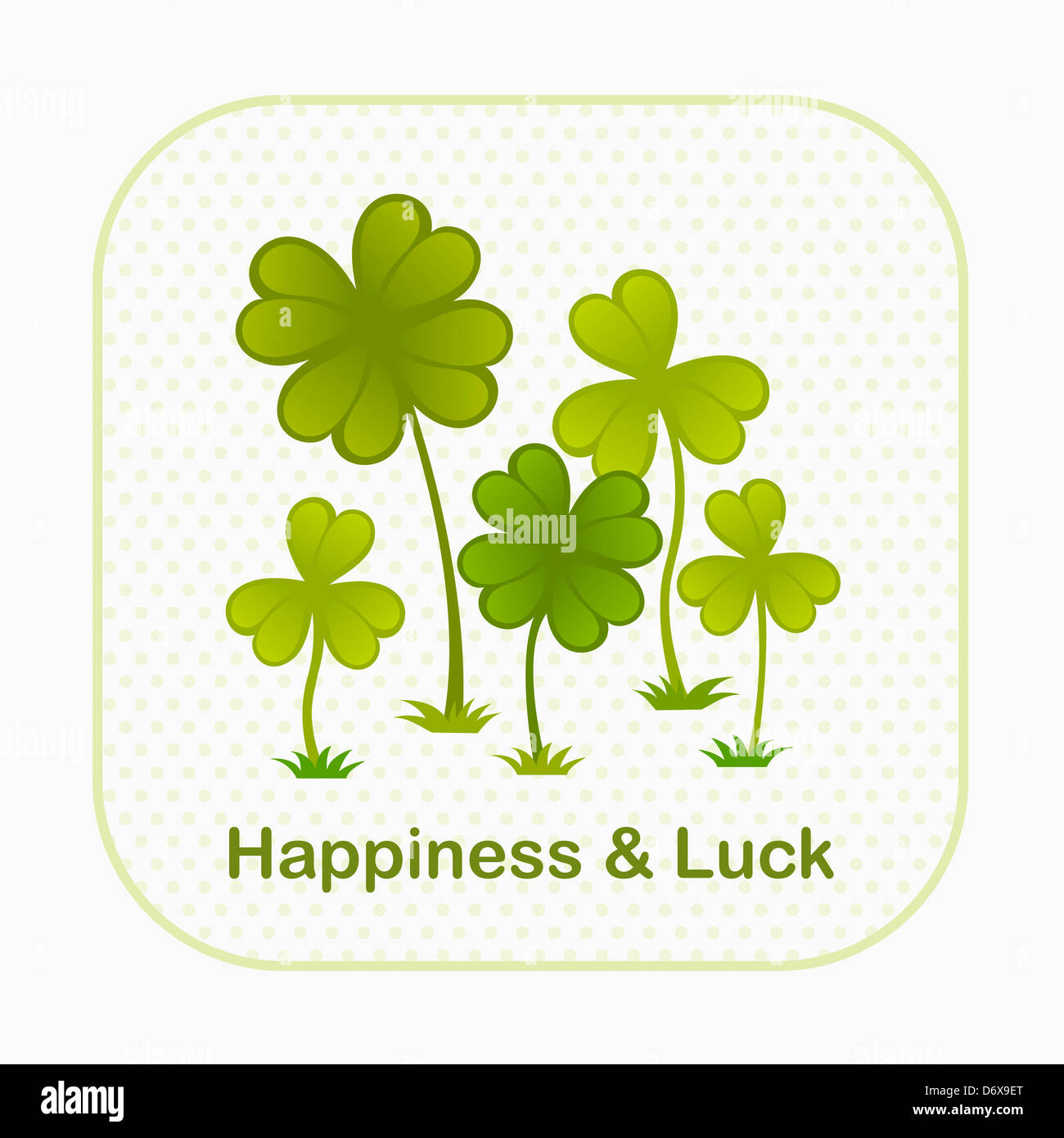 illustration image of happiness and luck Stock Photo - Alamy