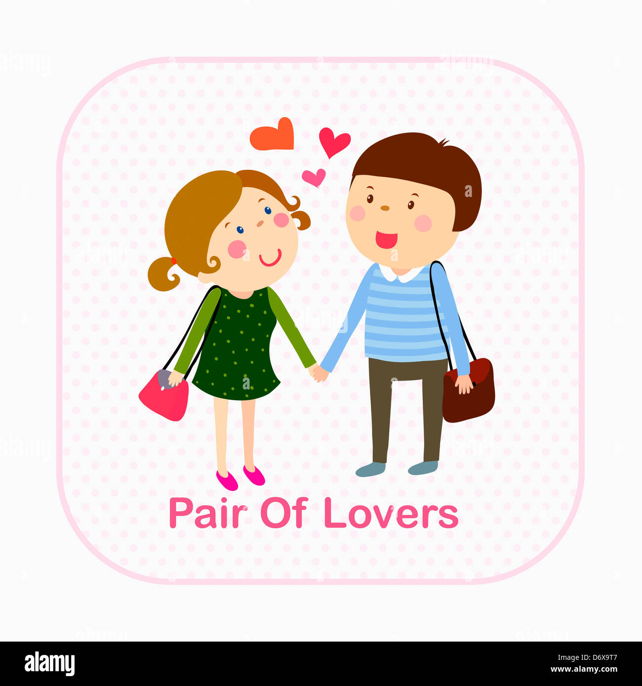 illustration image of pair of lovers Stock Photo - Alamy