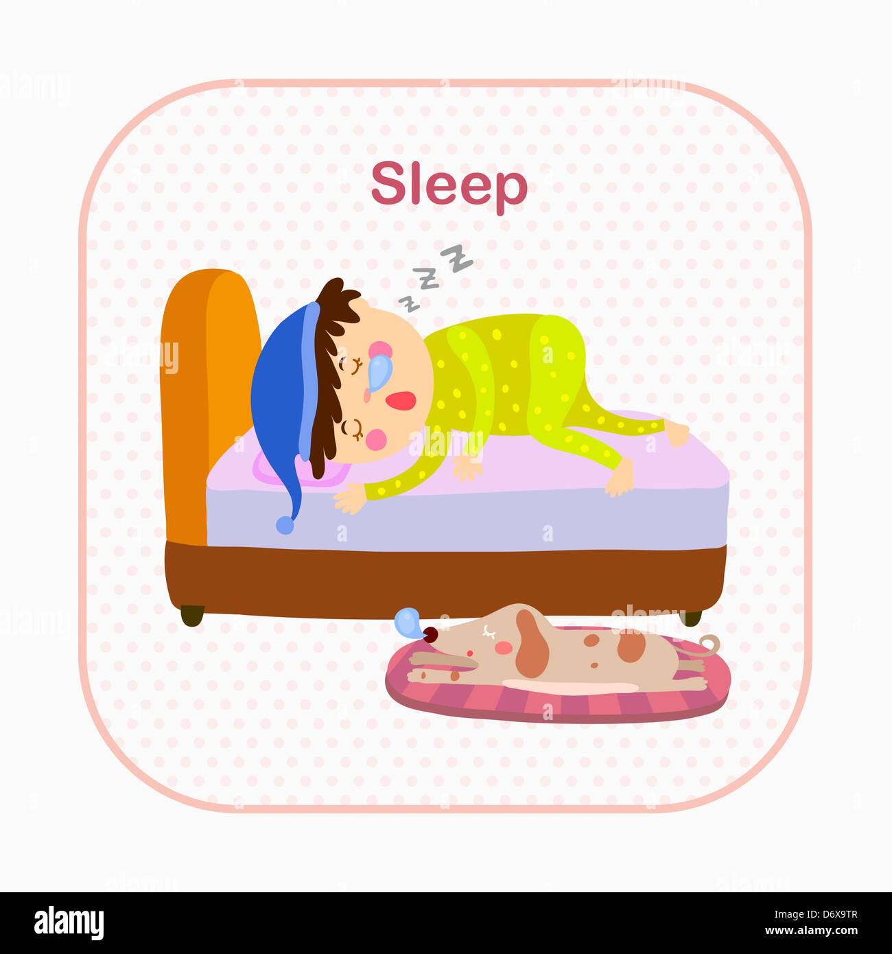 illustration image of sleep Stock Photo - Alamy