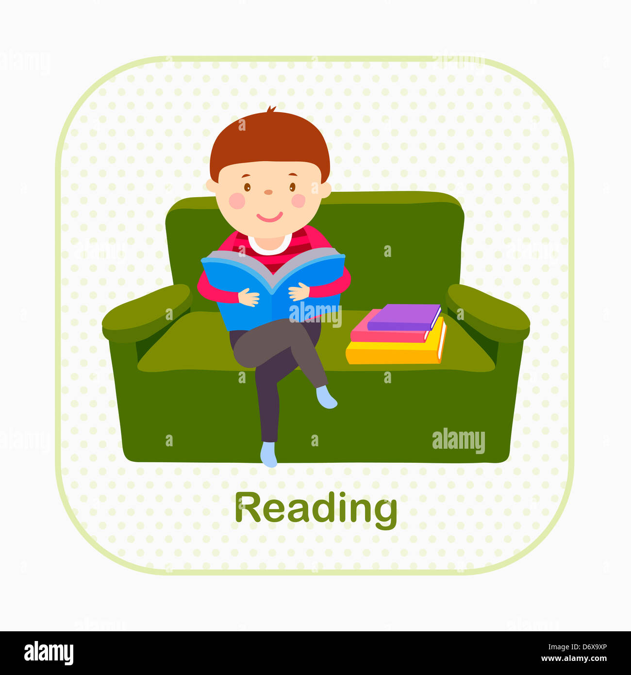 illustration image of reading Stock Photo - Alamy