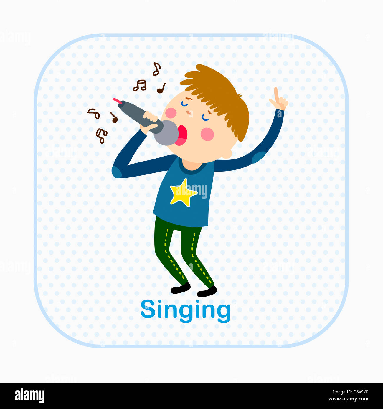 illustration image of singing Stock Photo - Alamy