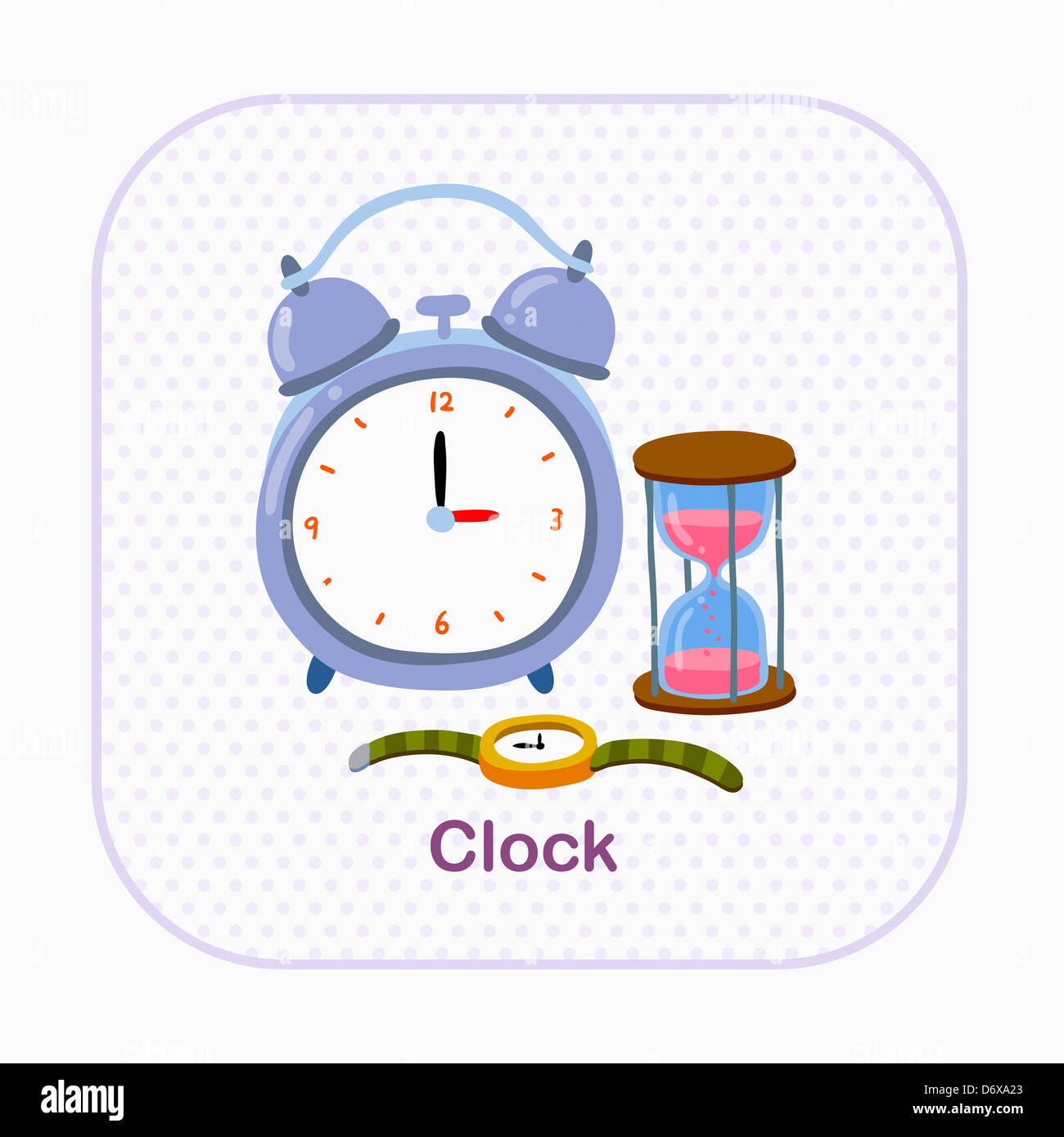 illustration image of clock Stock Photo - Alamy