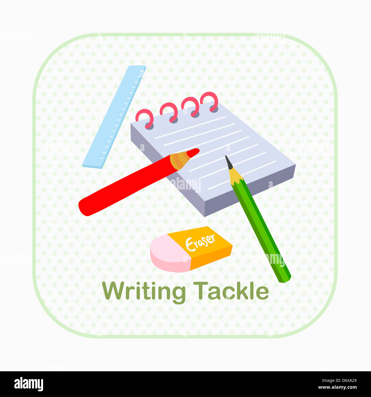 illustration image of writing tackle Stock Photo - Alamy