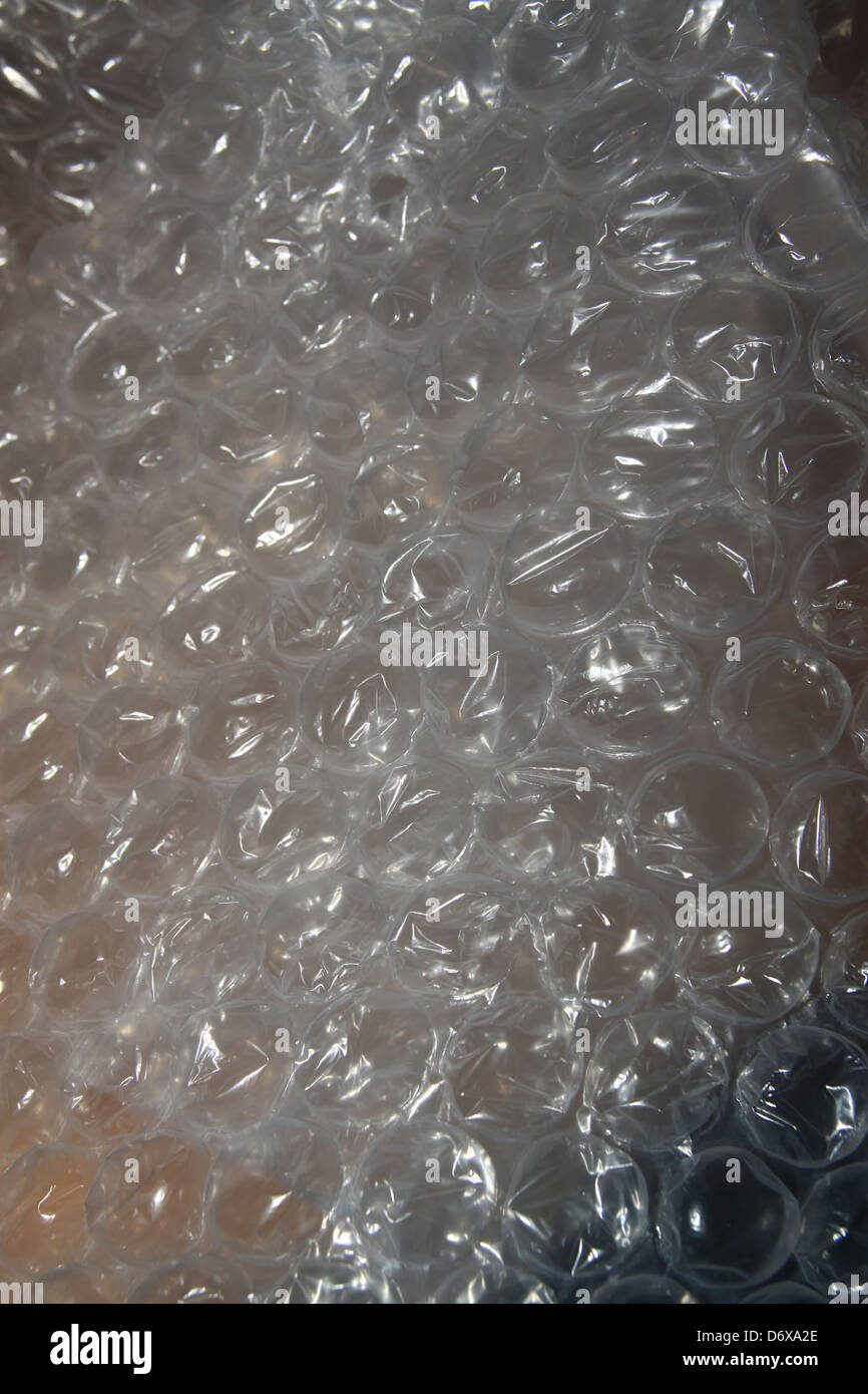 Plastic bubble wrap protective material Stock Photo - Alamy