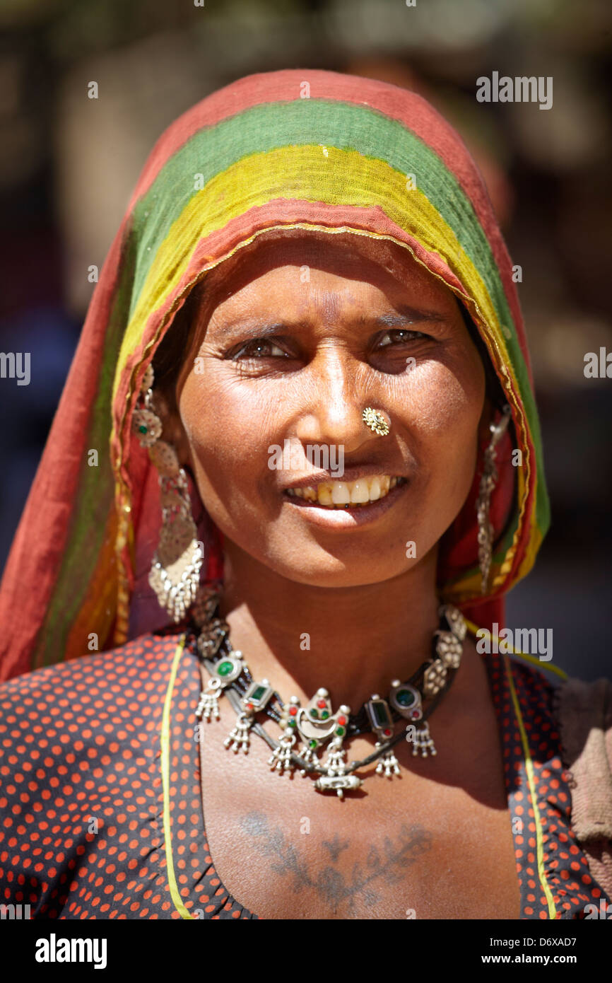 Rajasthani woman smiling hi-res stock photography and images - Alamy