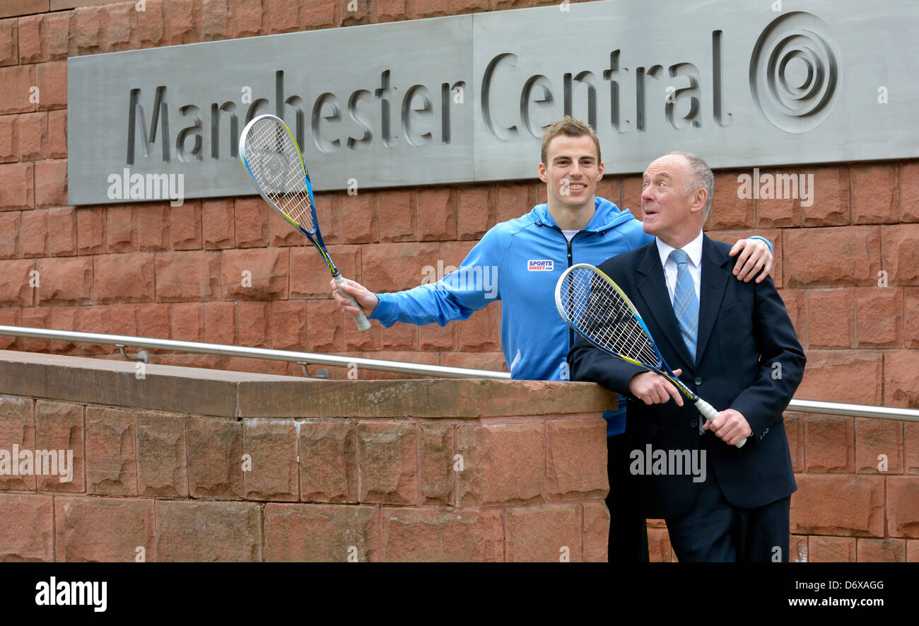 Manchester, UK. 24th April 2013. Nick Matthew, twice World Champion ...