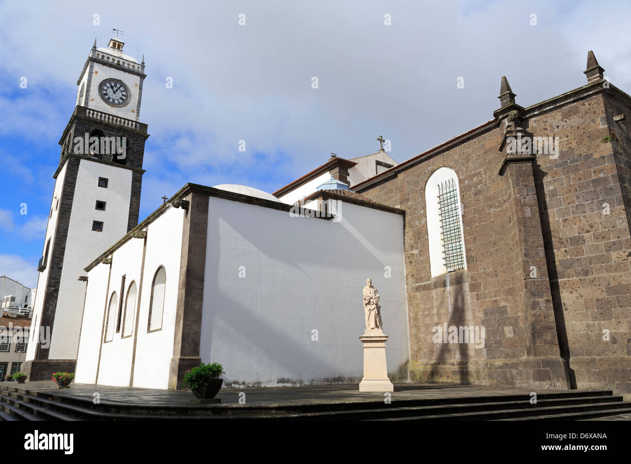Main Church clock tower,Ponta Delgada City,Sao Miguel Island,Azores ...