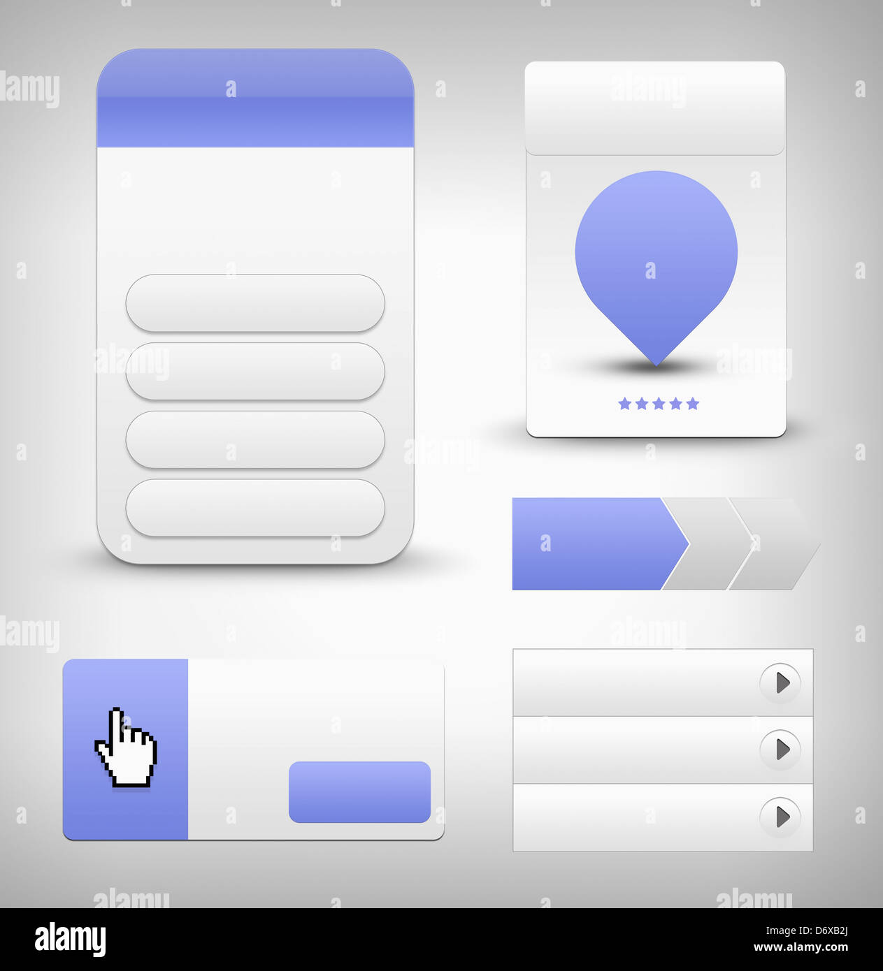 different memo tag design in blue Stock Photo - Alamy