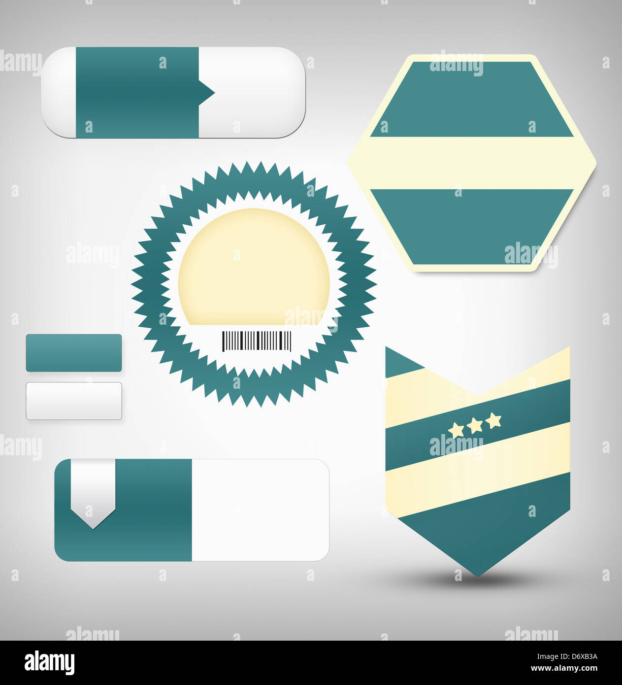 different memo tag design in green Stock Photo - Alamy