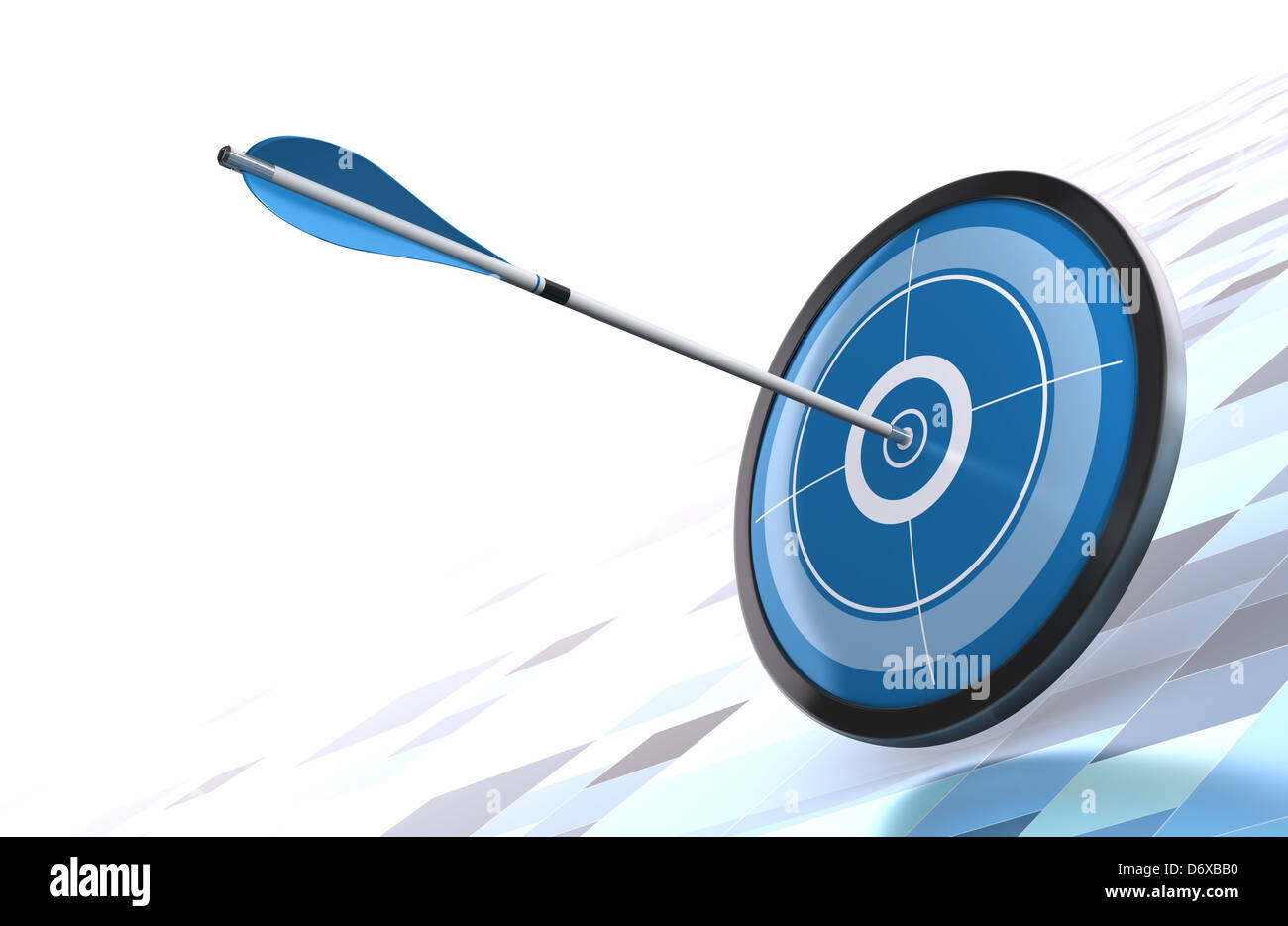 blue target and arrow over a modern background image is placed on the ...