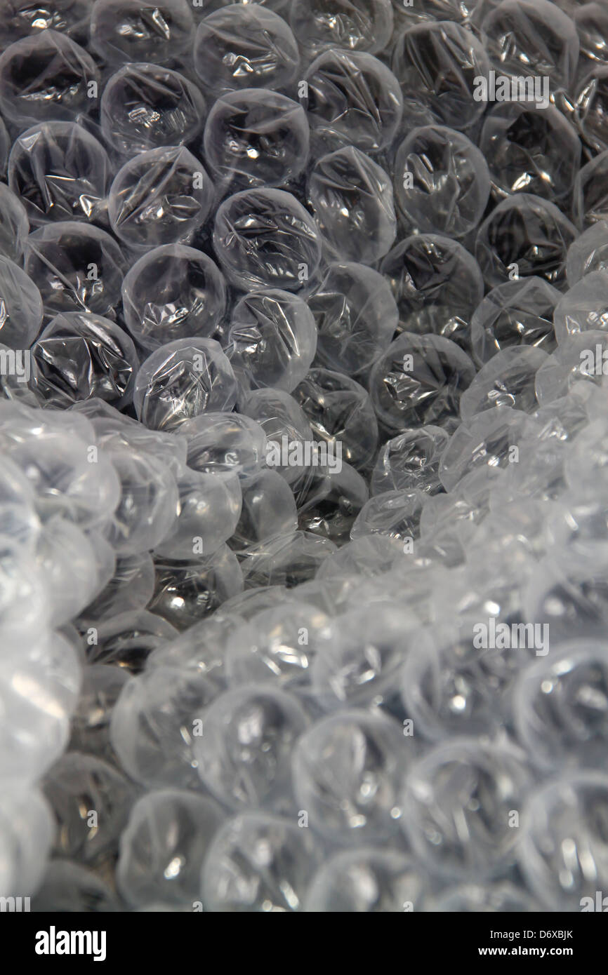 Plastic bubble wrap protective material Stock Photo - Alamy