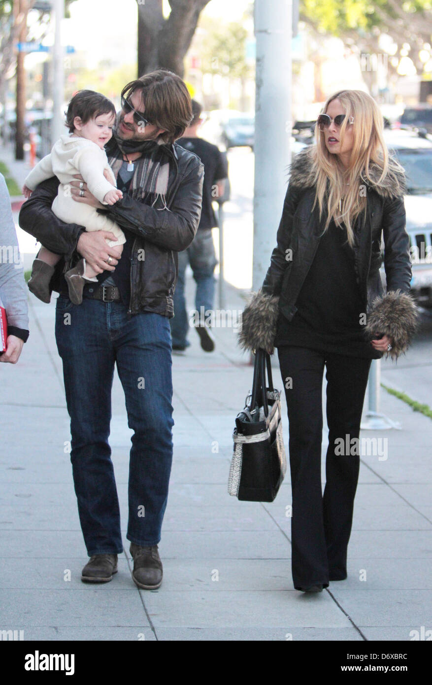 Rachel Zoe, her husband Rodger Berman and her son Skyler browse ...