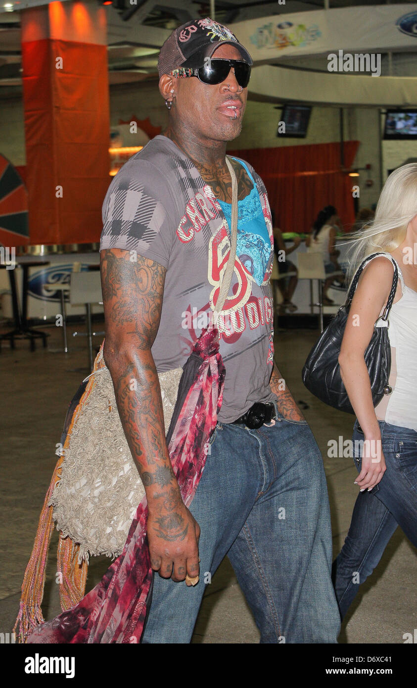 Dennis Rodman The Miami Dolphins vs The New England Patriots NFL Monday ...