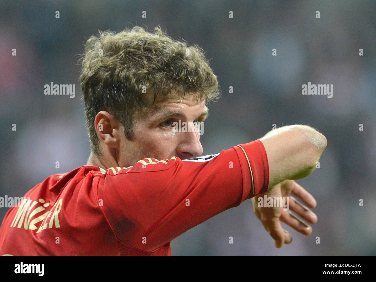 Munich's Thomas Mueller in action during the UEFA Champions League semi ...