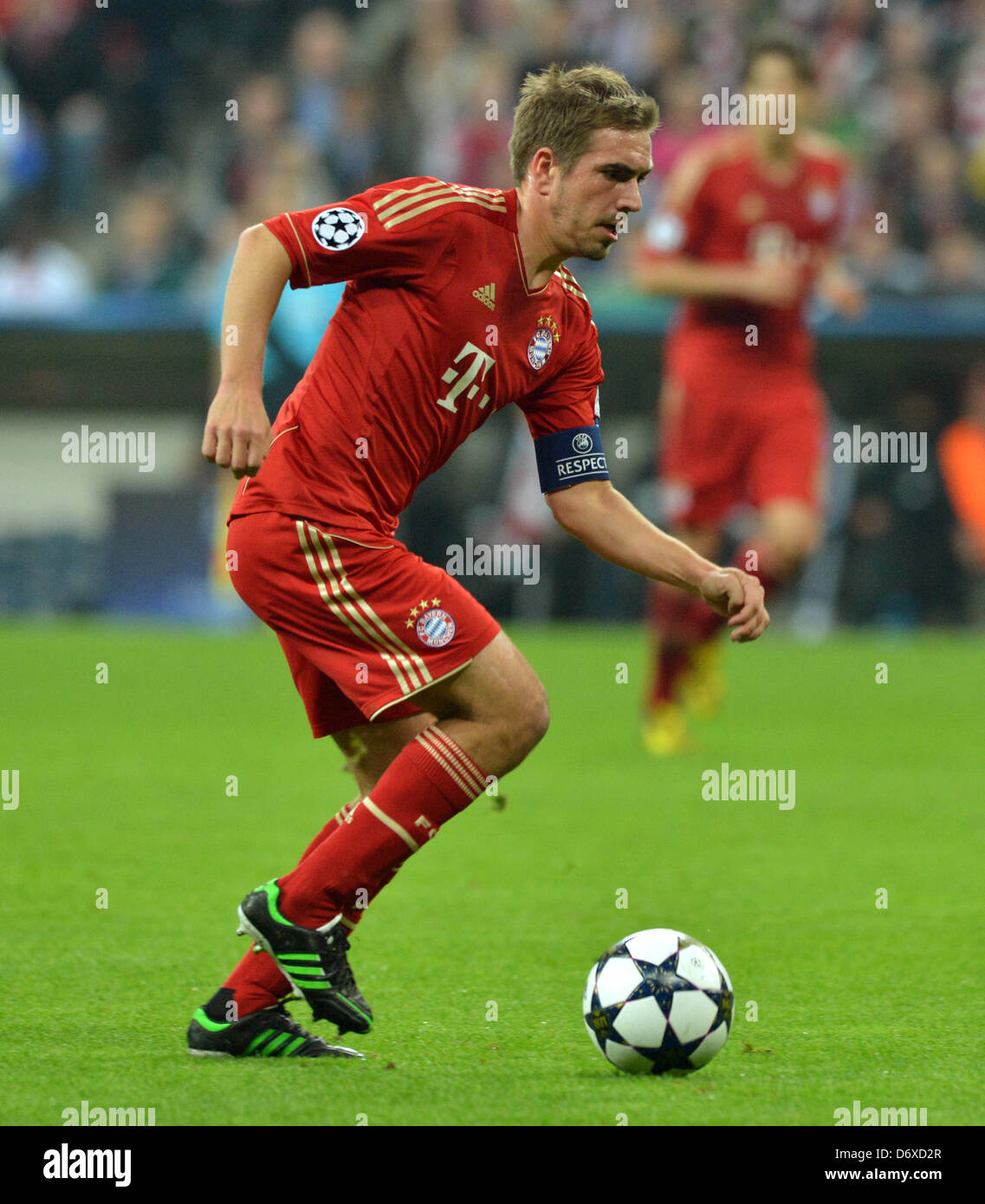 Munich's Philipp Lahm in action during the UEFA Champions League semi ...