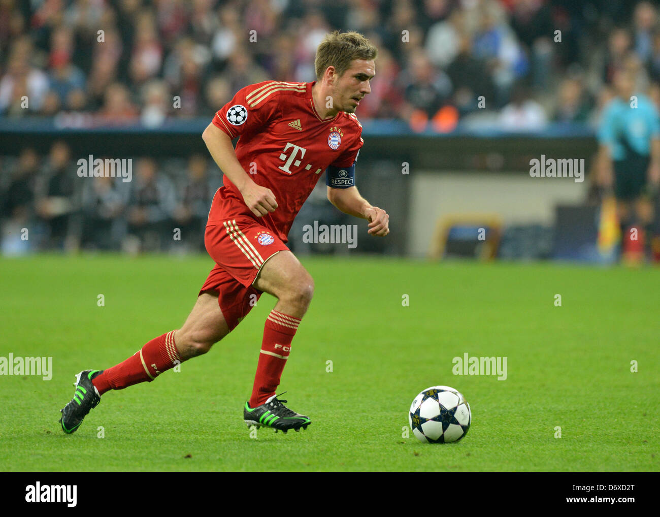Munich's Philipp Lahm in action during the UEFA Champions League semi ...