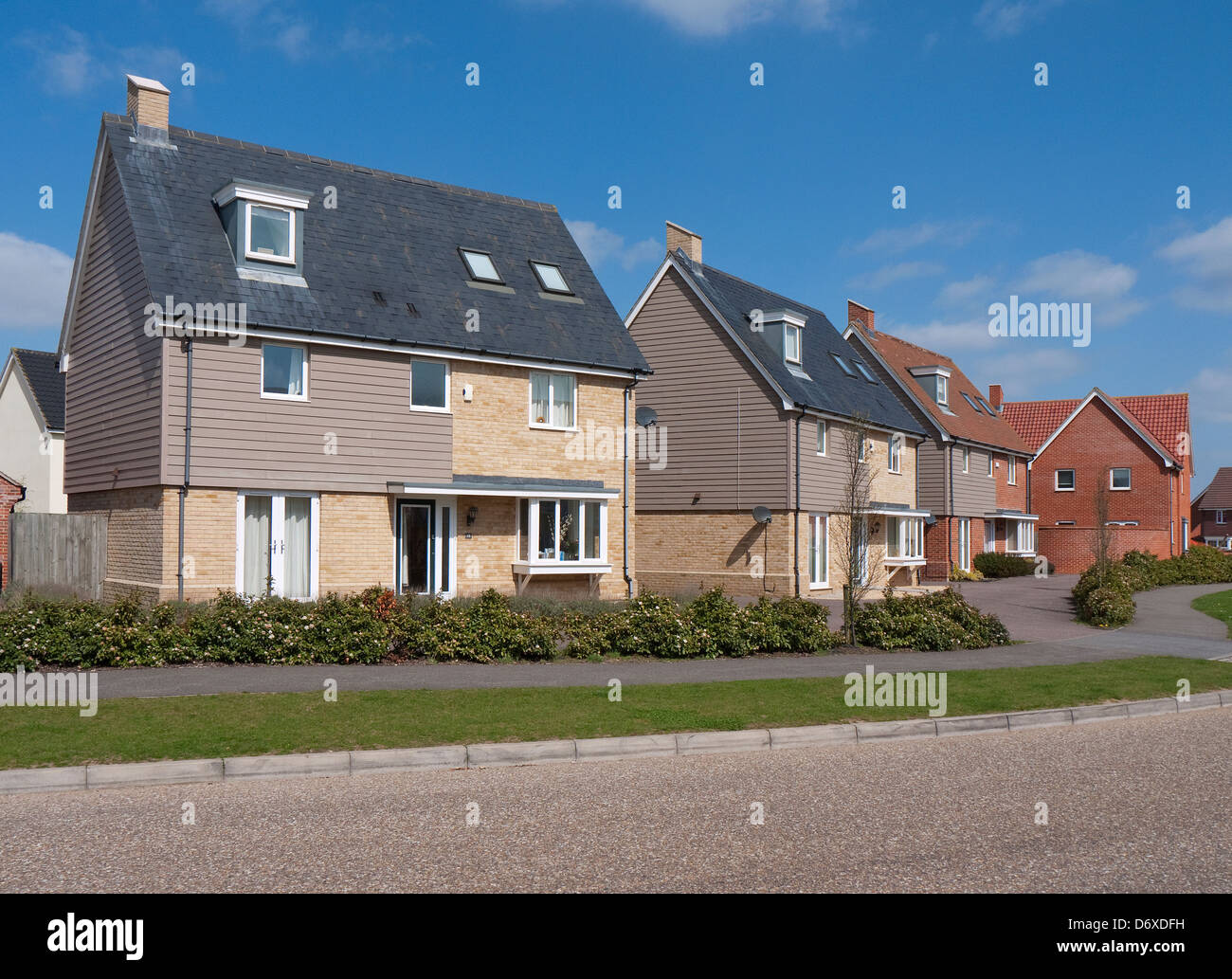 new build housing development, norfolk, england Stock Photo - Alamy