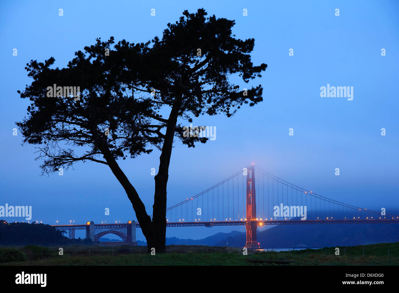 Golden gate bridge in clouds hi-res stock photography and images - Alamy