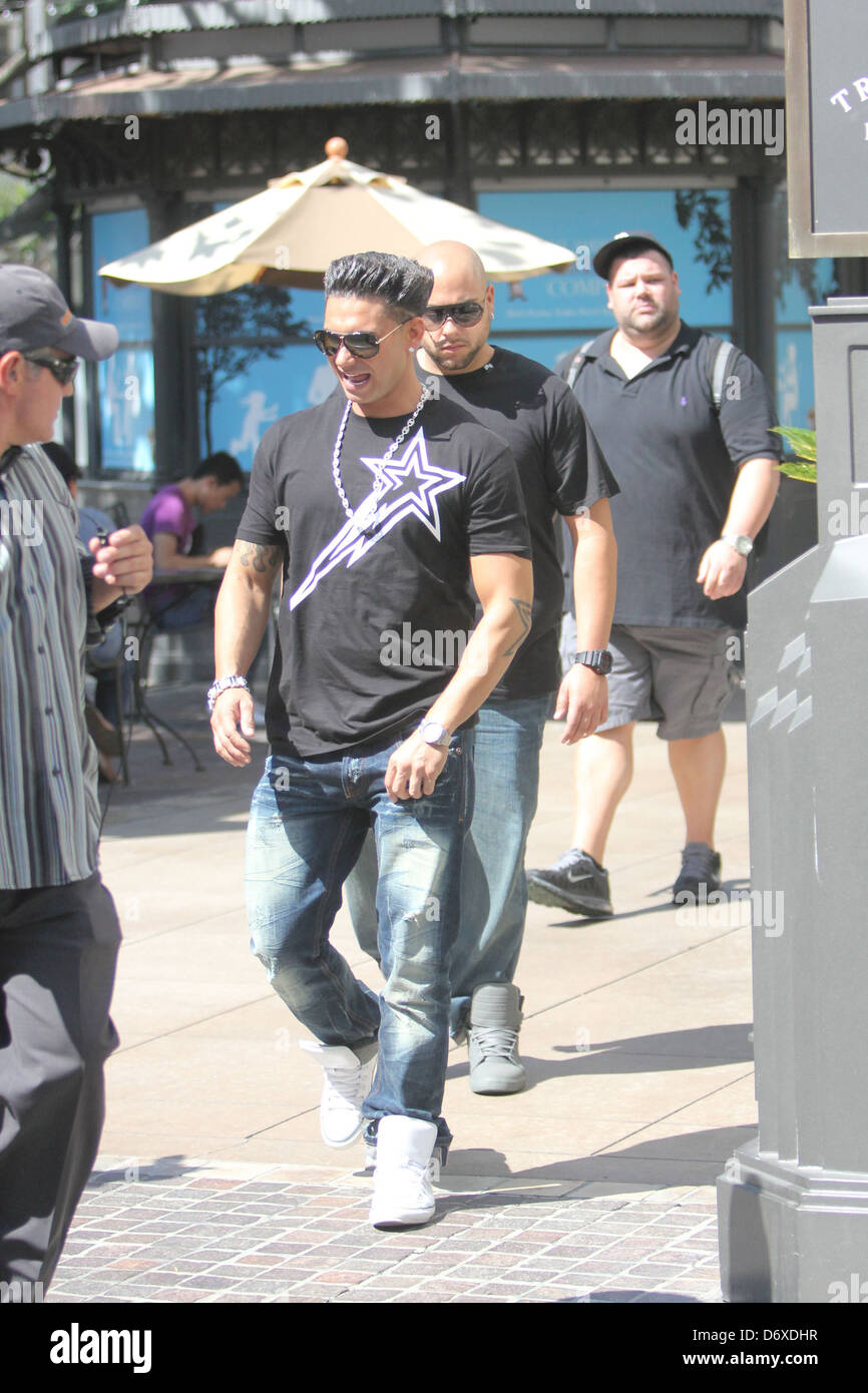 Jersey Shore star Pauly D appears on 'Extra' at The Grove Los Angeles ...