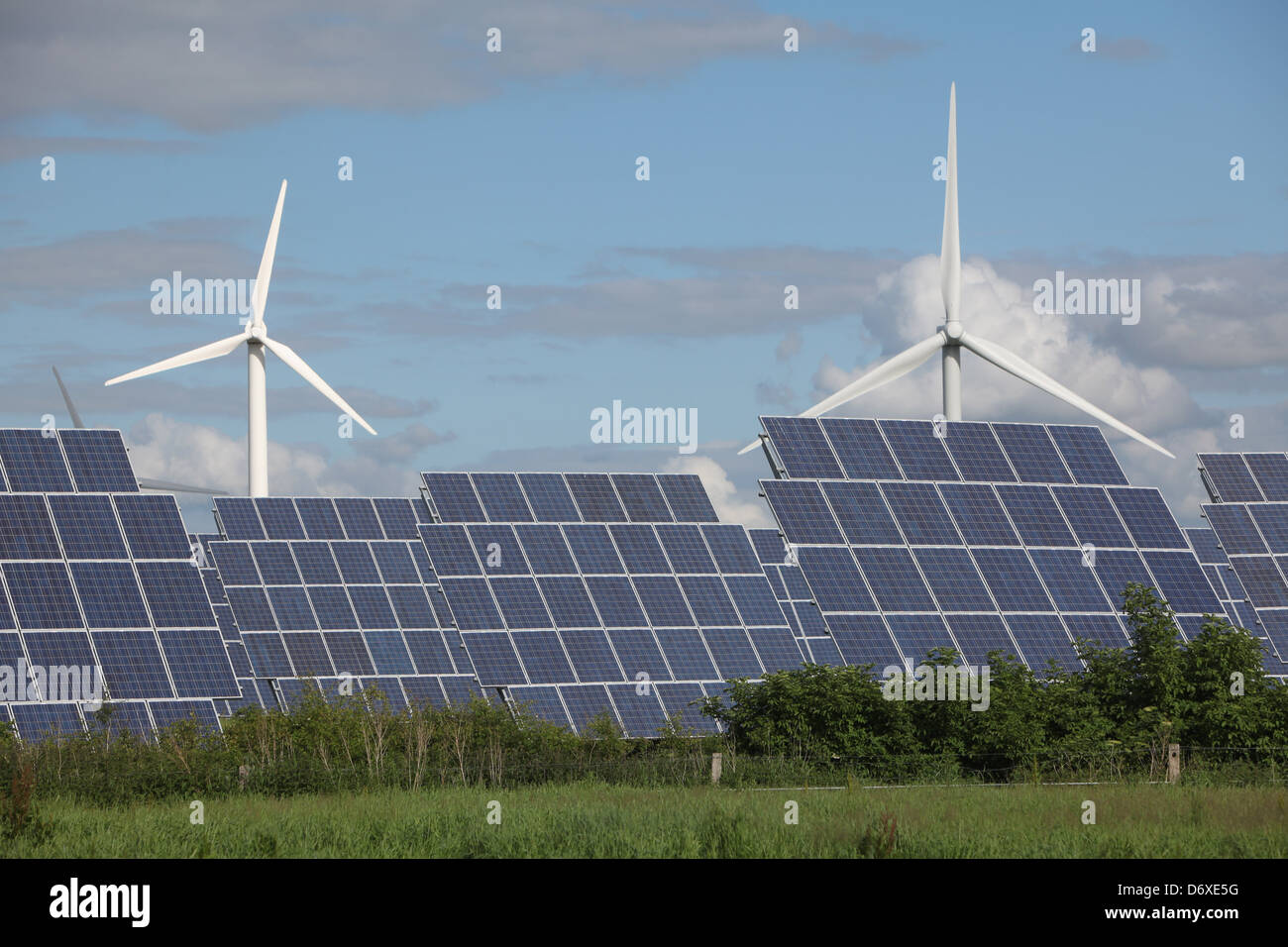 Nordhackstedt, Germany, solar farm consisting of tracking systems Stock ...