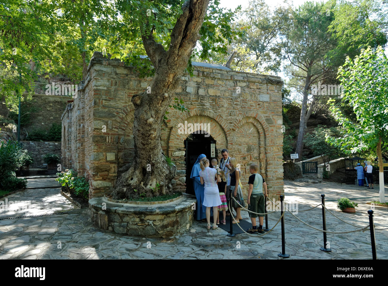 Turkey. Ephesus. The small stone chapel known as the House of the ...