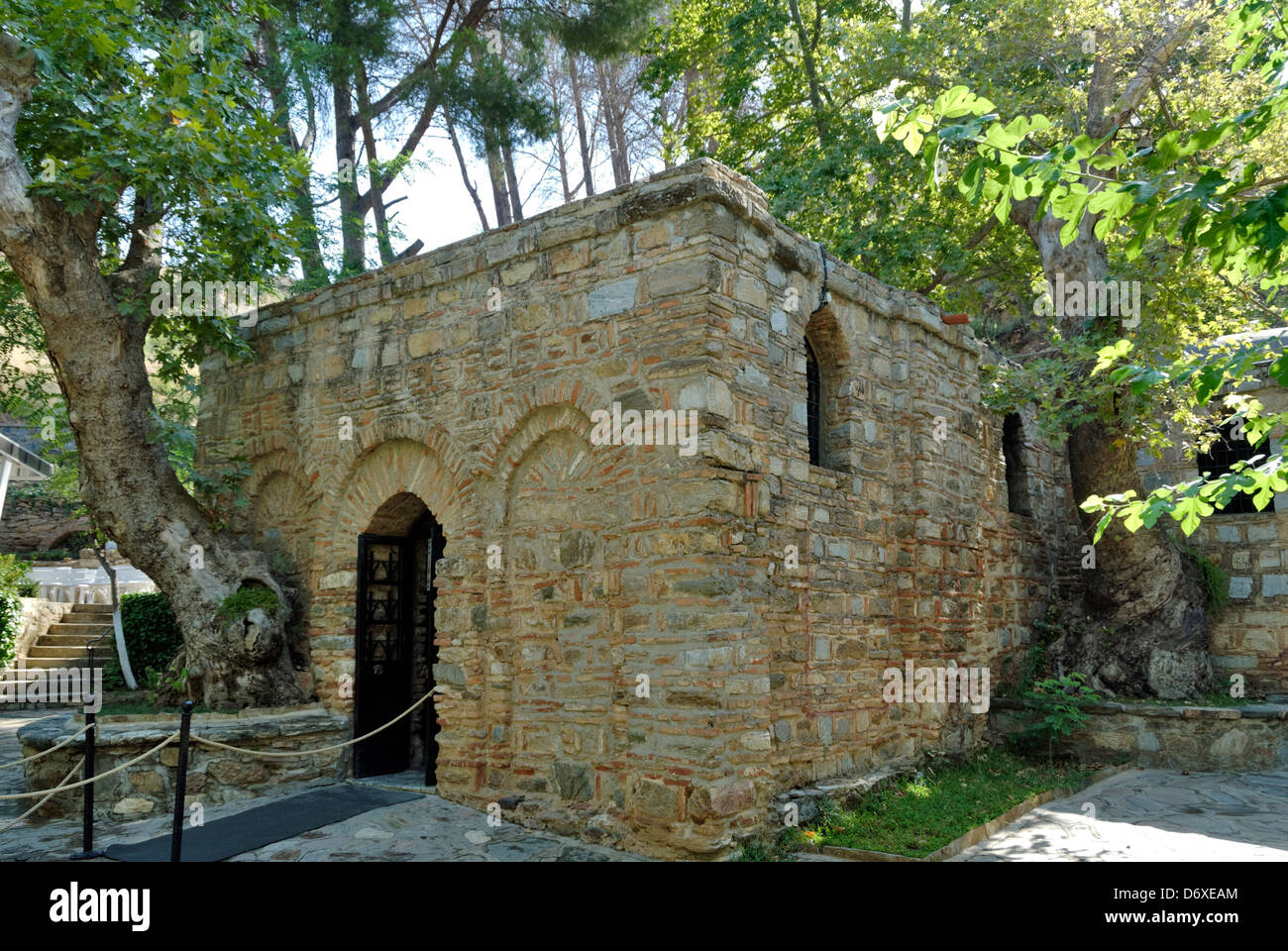 Turkey. Ephesus. The small stone chapel known as the House of the ...