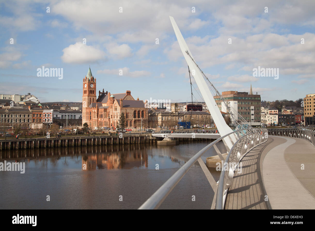 The Peace Bridge Derry Londonderry Northern Ireland United Kingdom ...