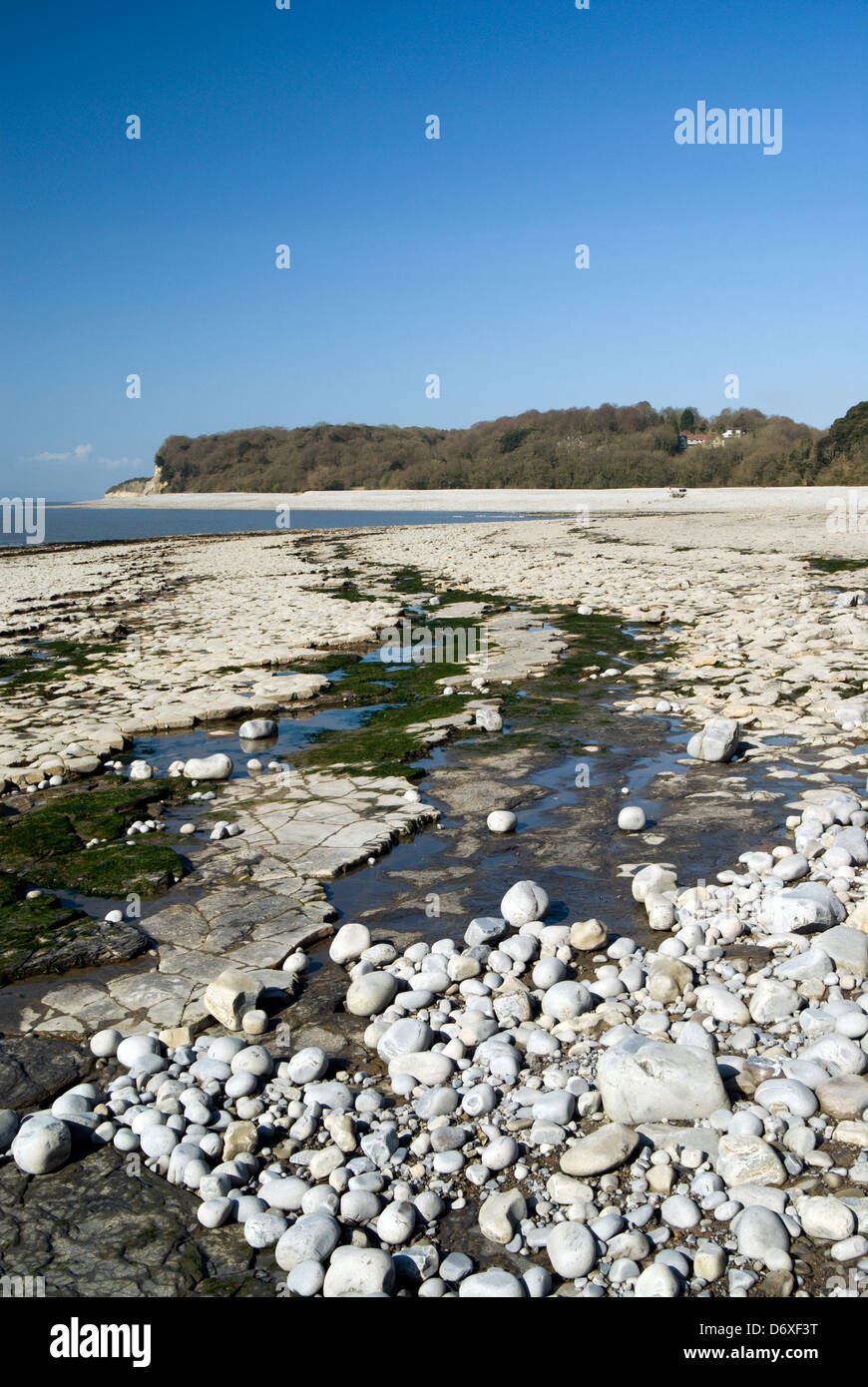 cold knap beach looking towards porthkerry, barry, vale of glamoergan ...