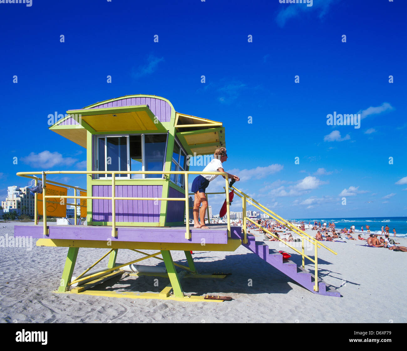 Lifeguard Tower, South Beach, Miami, Florida, USA Stock Photo - Alamy