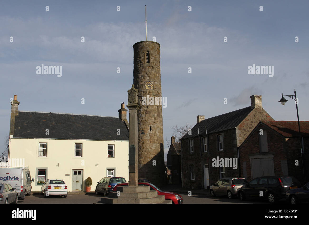 Round tower Abernethy Scotland April 2013 Stock Photo - Alamy