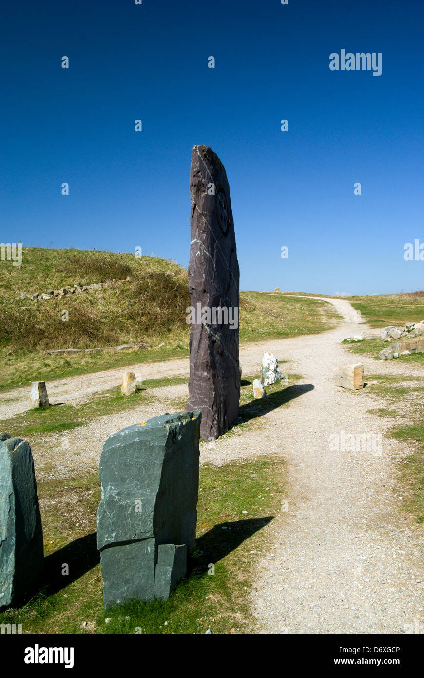 Stone to mark the Rhoose Point land reclamation and new landscape ...