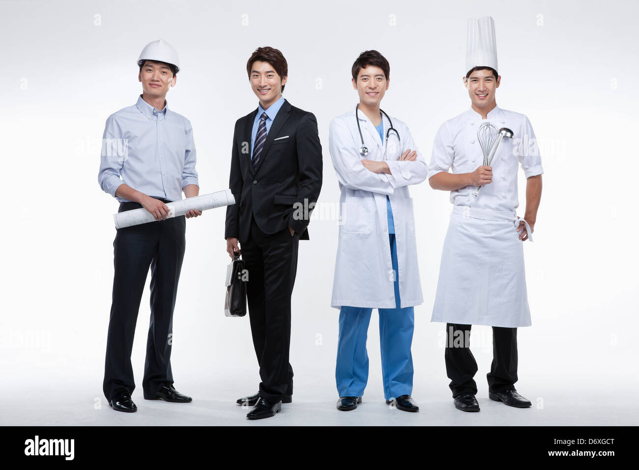 Men standing line different hi-res stock photography and images - Alamy