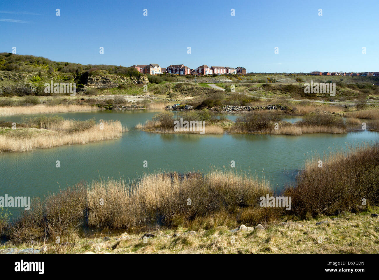new housing estate in disused quarry rhoose vale of glamorgan south ...