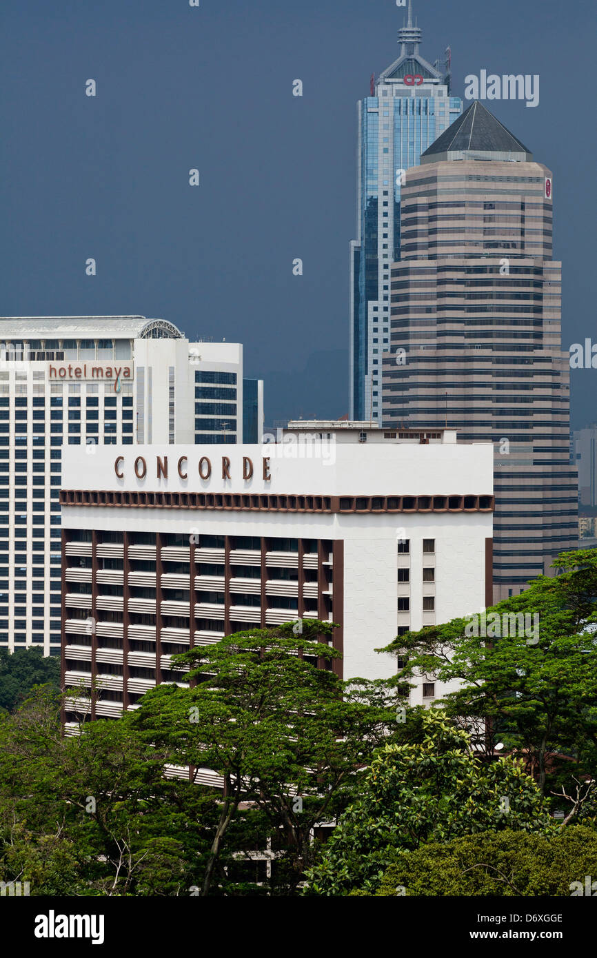 Tall buildings in the Golden Triangle section of central Kuala Lumpur ...